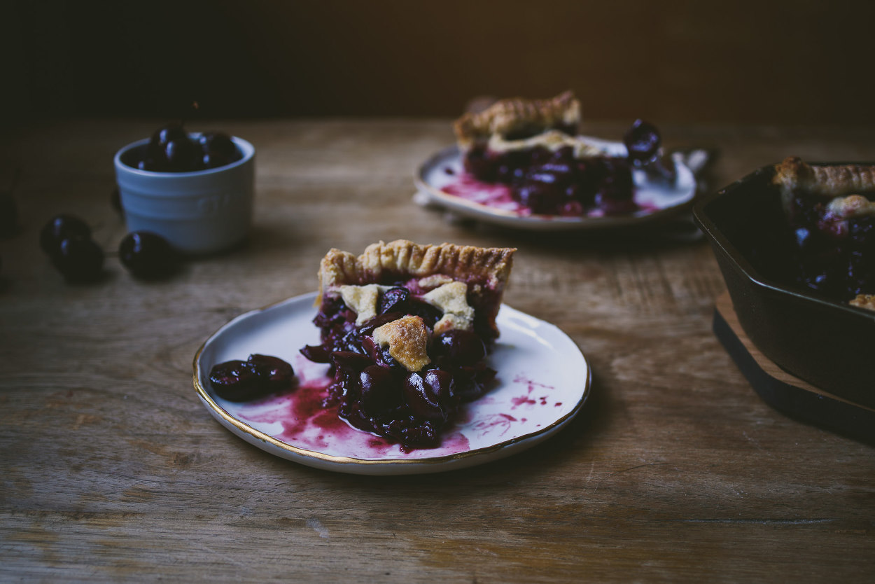 Skillet Cherry Ginger Pie » Betty L