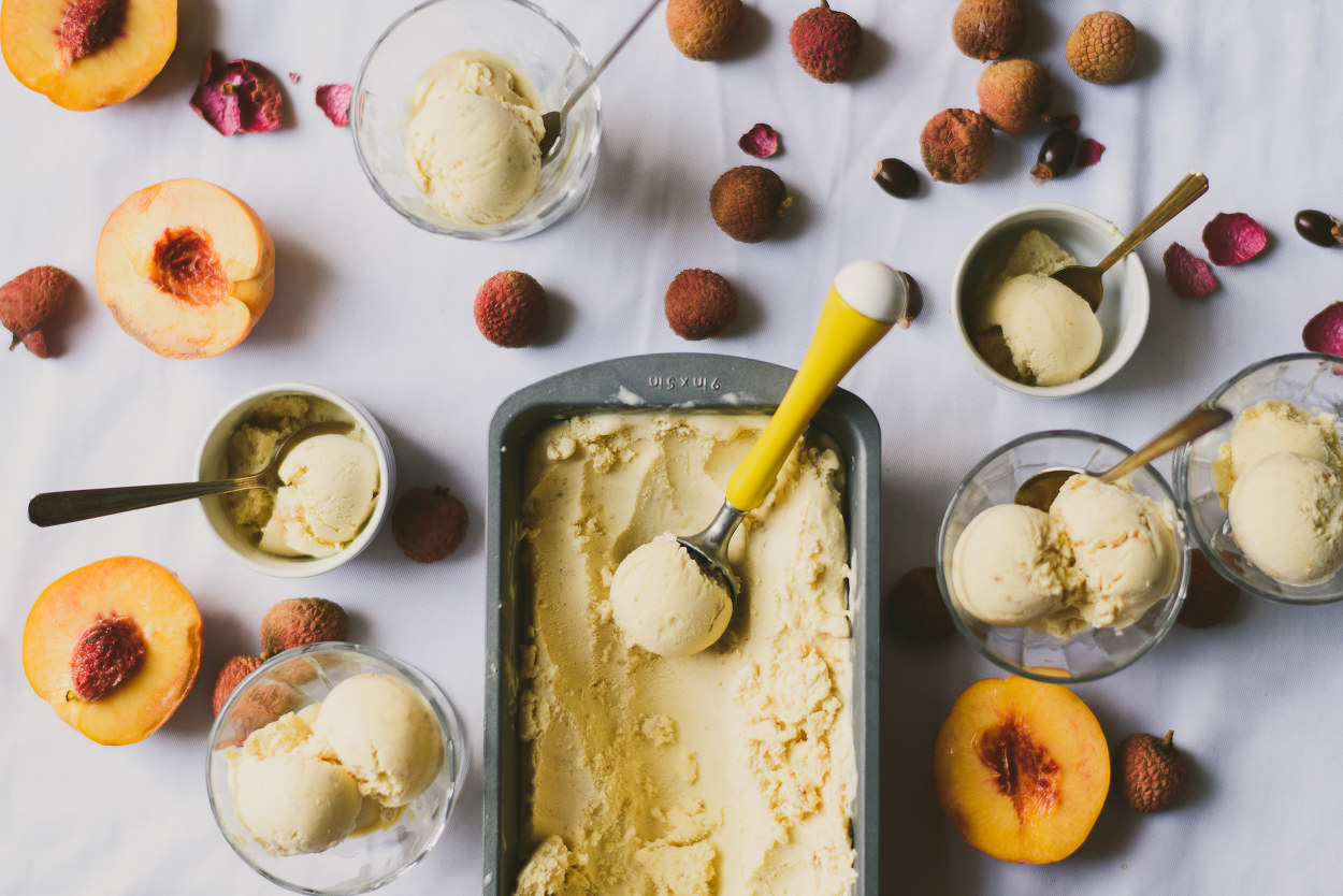 Lychee Peach Ice Cream » Betty L